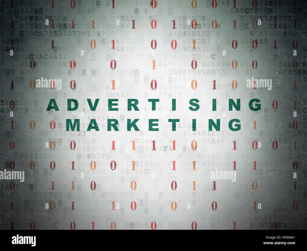Business concept: Advertising Marketing on Digital Data Paper ...