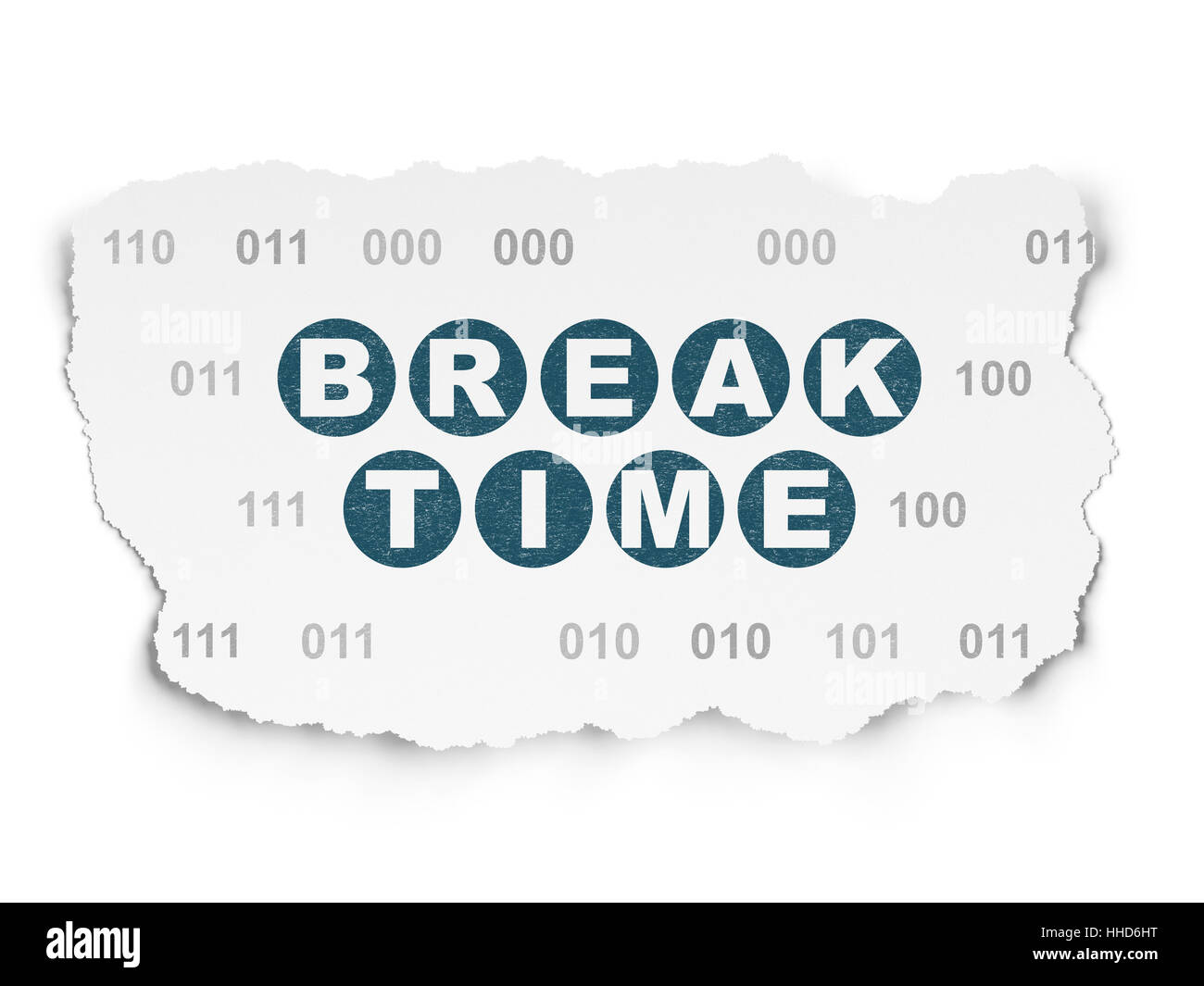Timeline concept: Break Time on Torn Paper background Stock Photo - Alamy