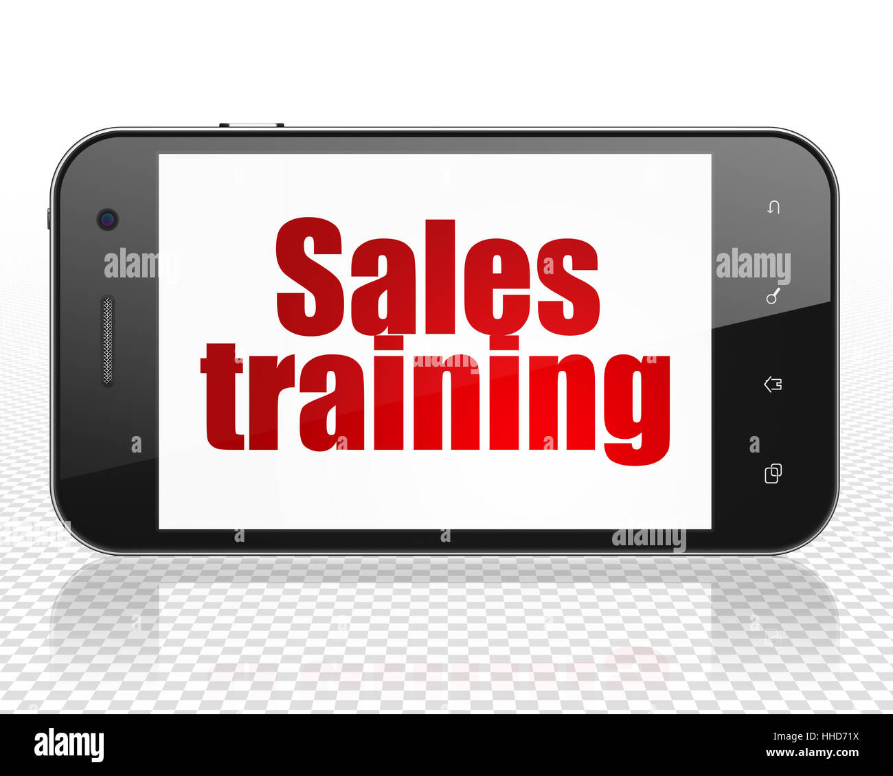 Marketing concept: Smartphone with Sales Training on display Stock ...