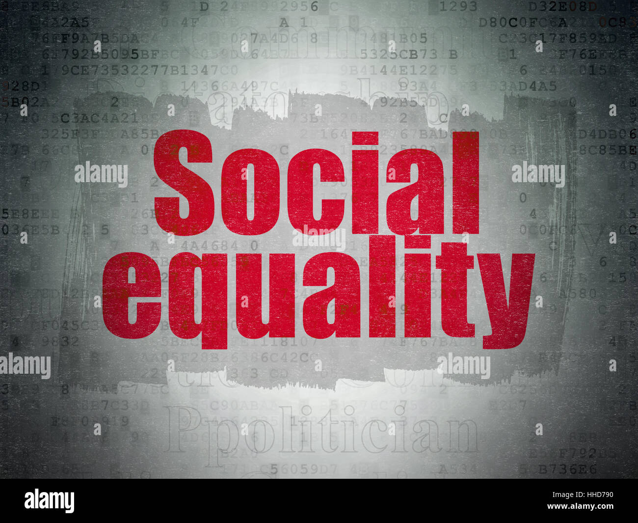 Political concept: Social Equality on Digital Data Paper background ...