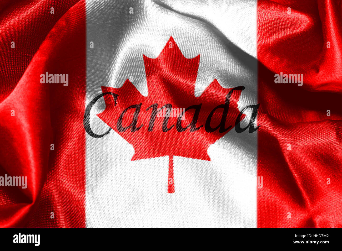 Canadian National Flag With Maple Leaf On It in Red And White Colors ...