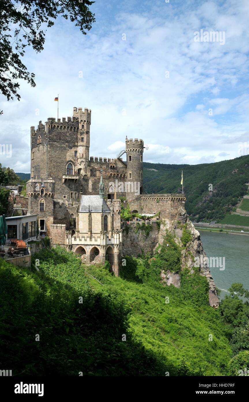 castle rheinstein in rdesheim Stock Photo - Alamy