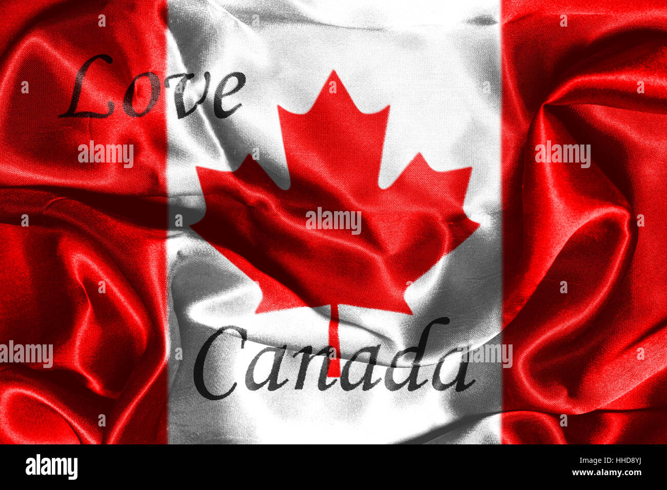 Canadian National Flag With Maple Leaf On It in Red And White Colors ...