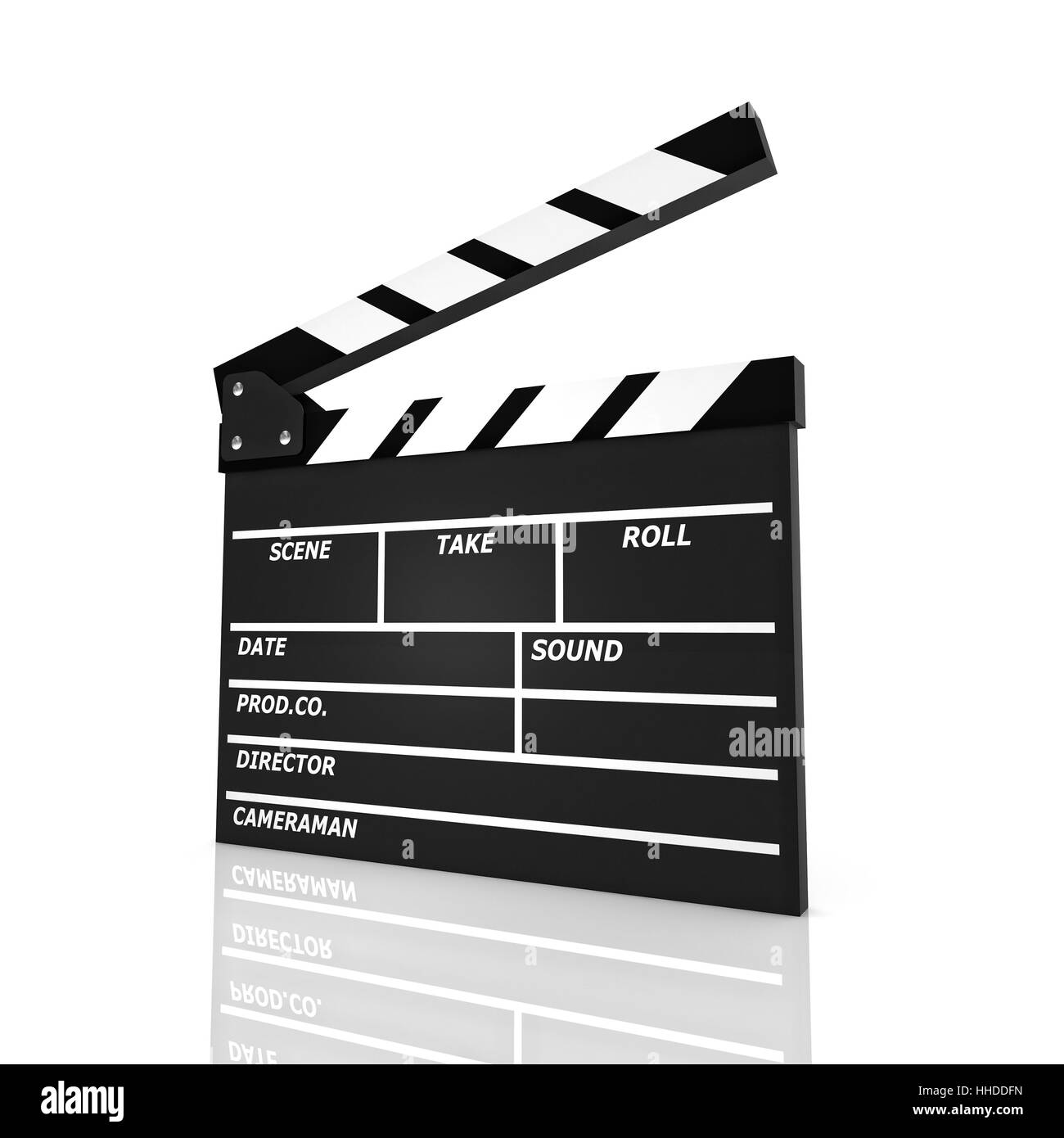classic clapper board 3d rendering Stock Photo - Alamy