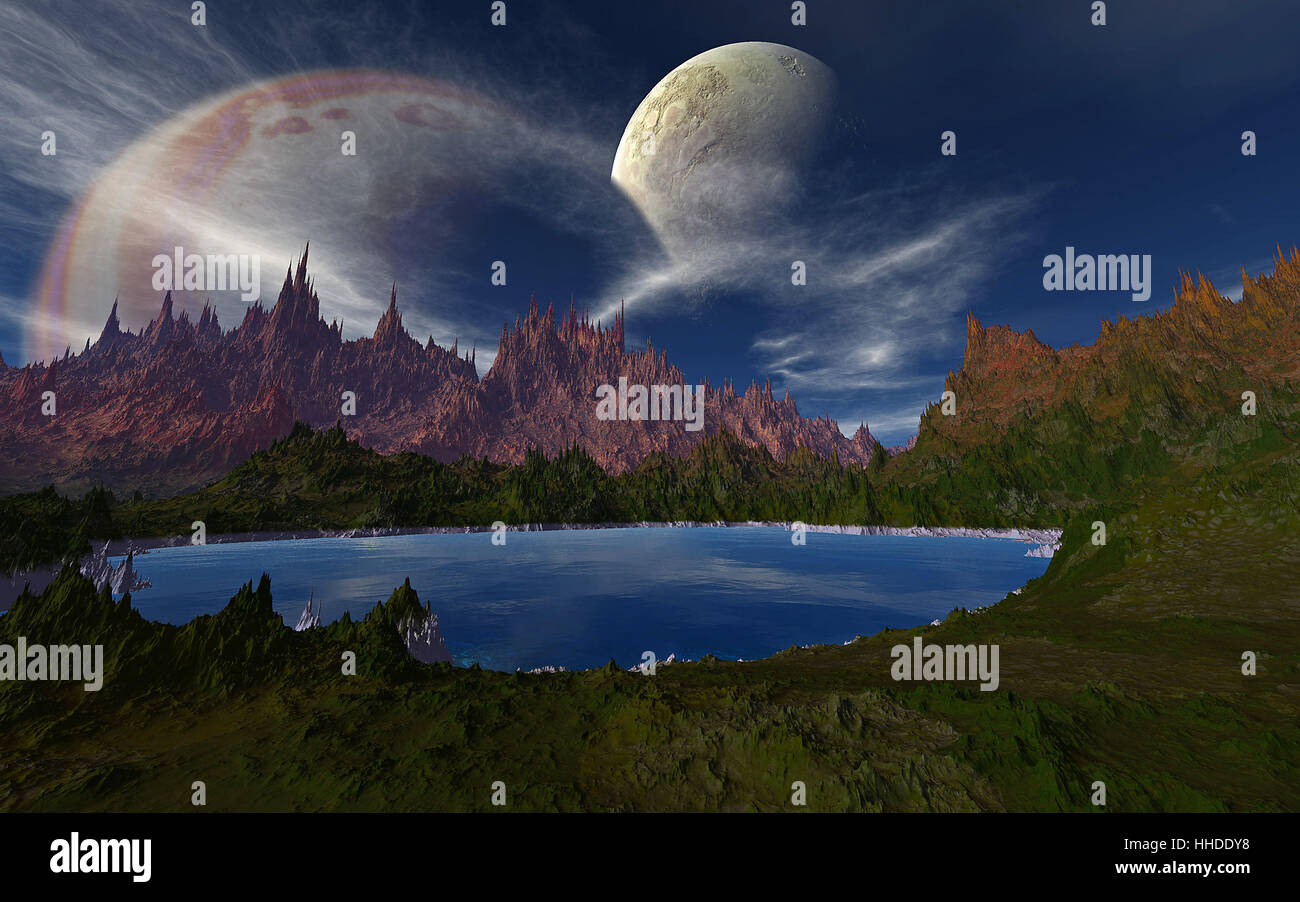 Planet crater water hi-res stock photography and images - Alamy