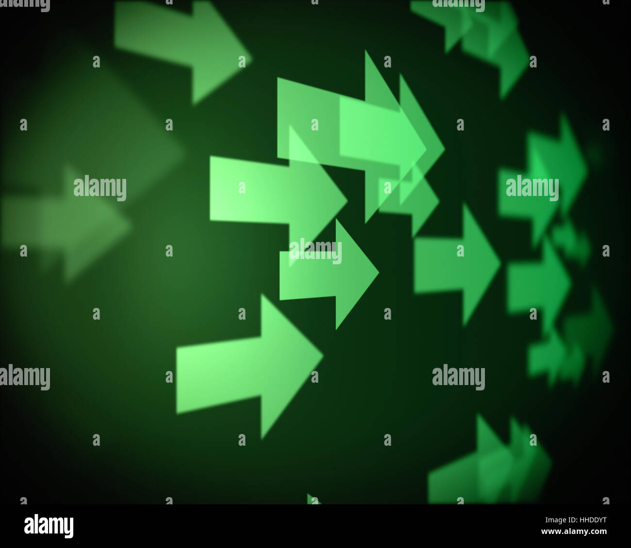 Background multiple green arrows hi-res stock photography and images ...