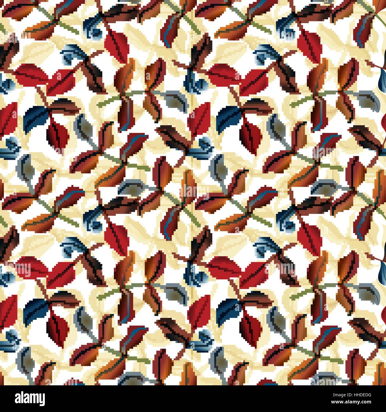 Seamless ecology pattern with leaves. Vector, EPS10 Stock Vector Image ...