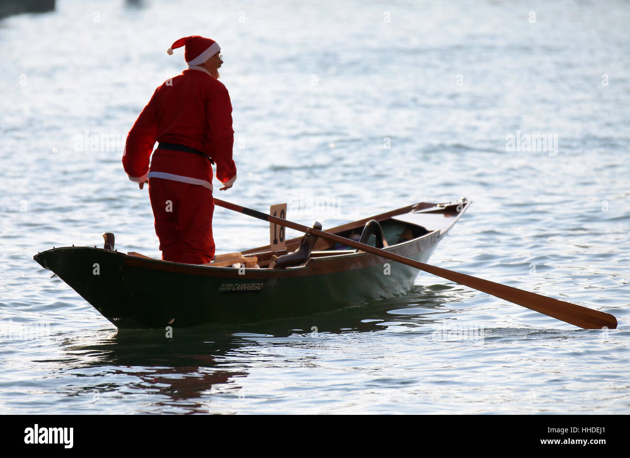 Rowers dressed as Santa take part in the annual Father Christmas ...