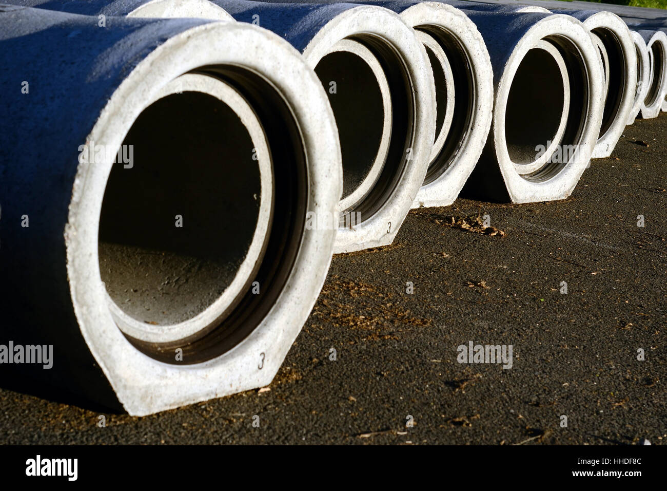 concrete pipes for sewer rehabilitation Stock Photo - Alamy