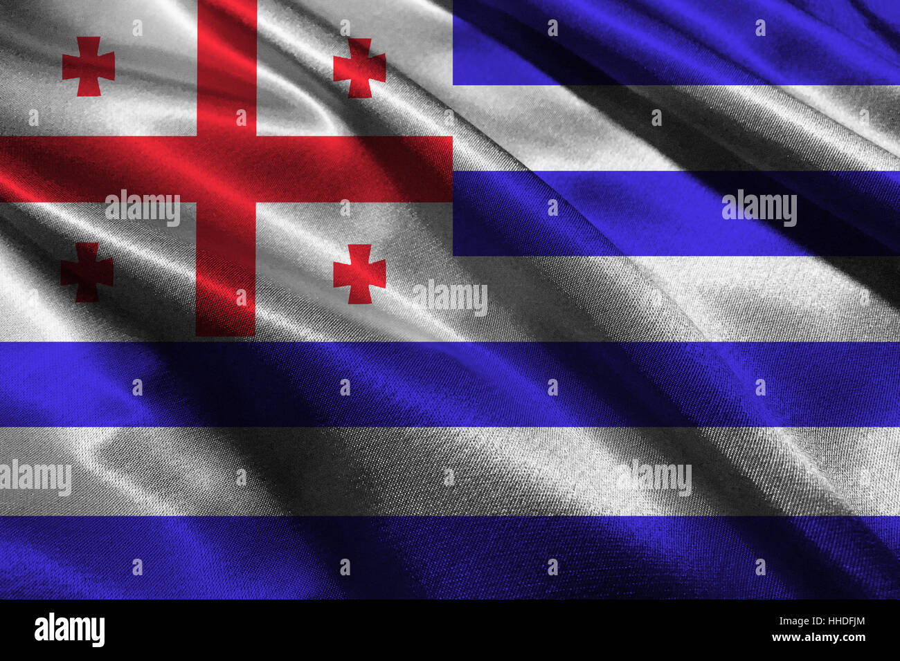 Adjara flag , Adjara national flag 3D illustration symbol Stock Photo ...