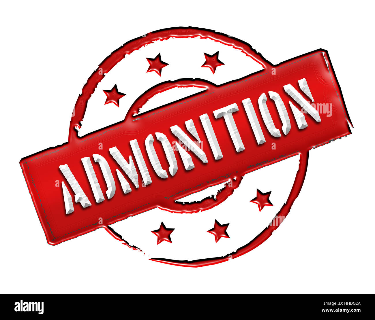 stamp - admonition Stock Photo - Alamy