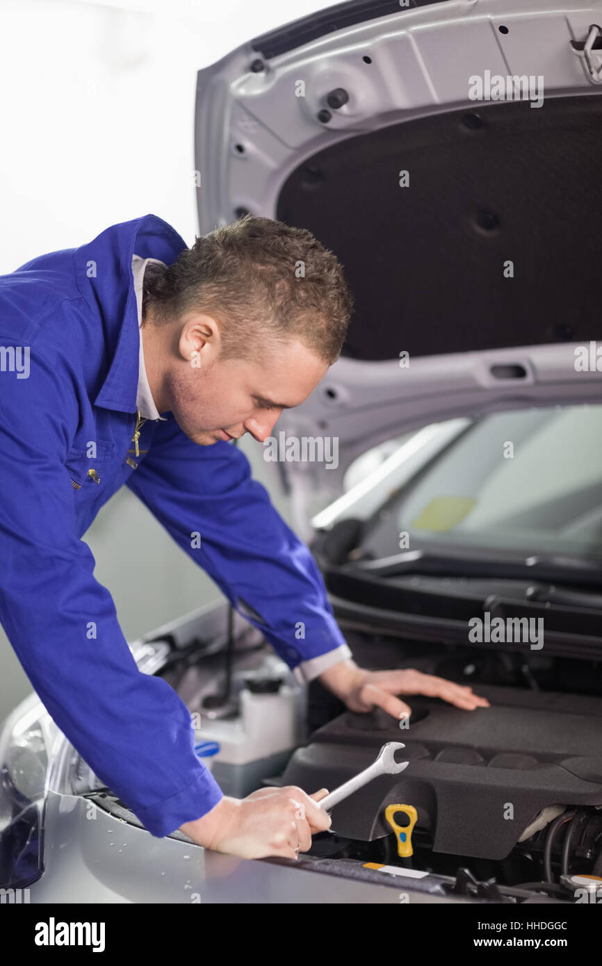 Young worker spanner checking hi-res stock photography and images - Alamy