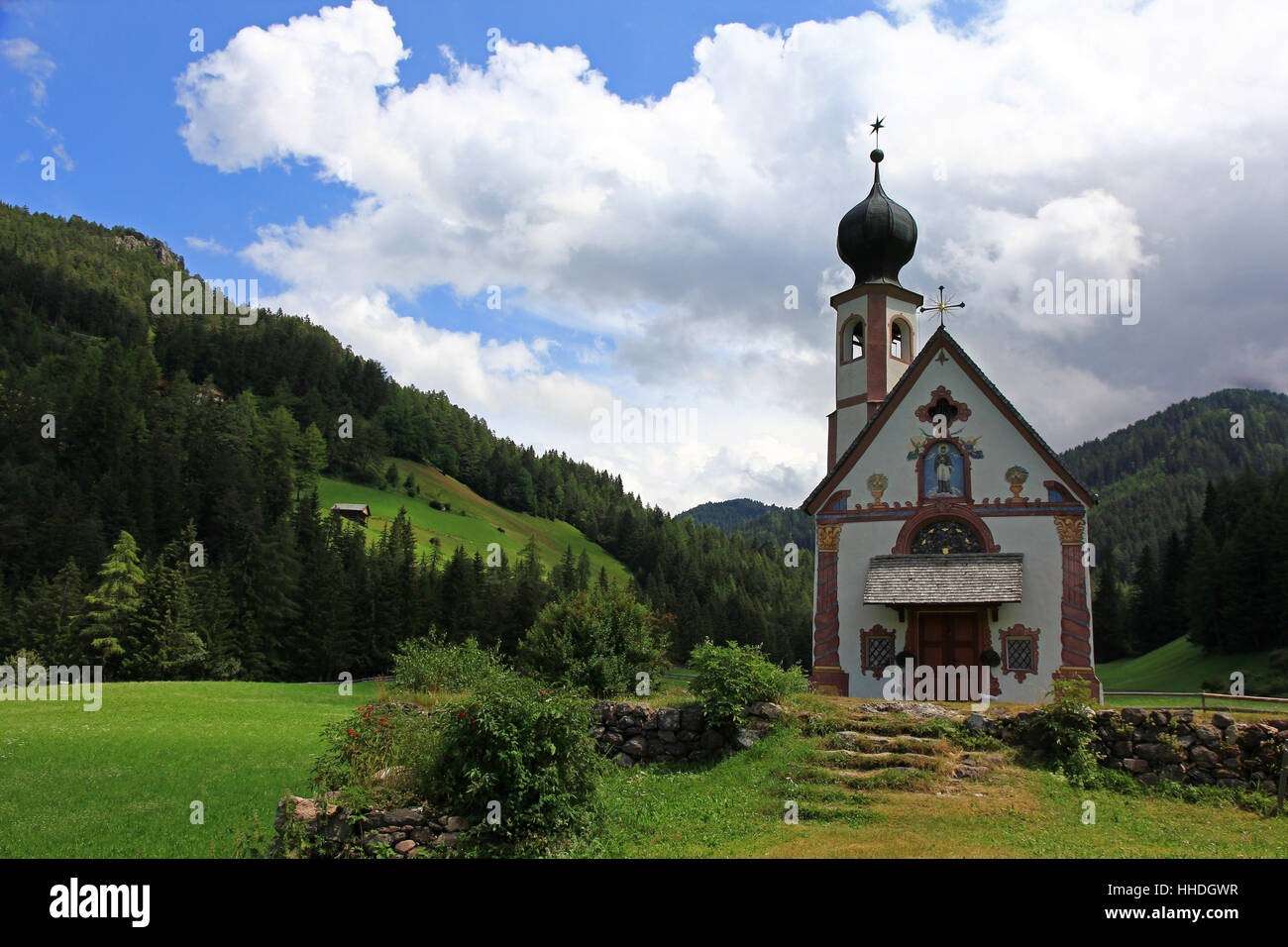 church, mountains, meadow, mountain, stairs, church, art, mountains ...