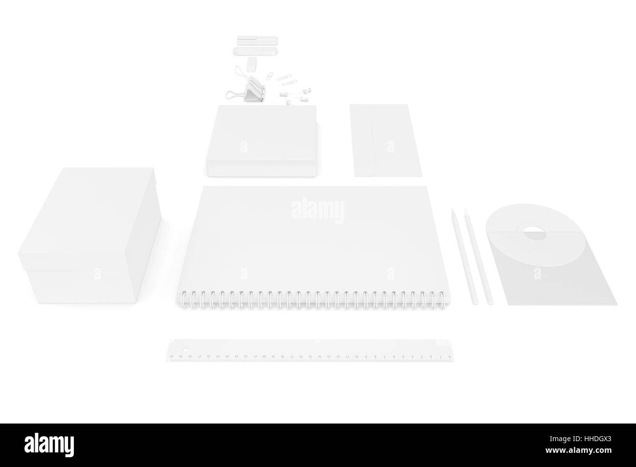 White blank ultimate set of printing materials template for branding ...