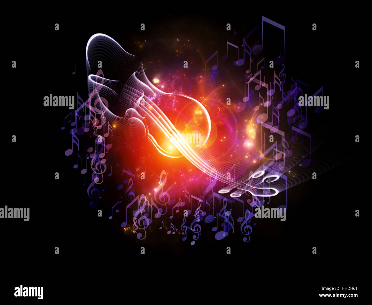 Backdrop design of violin graphic, musical notes and design elements to ...