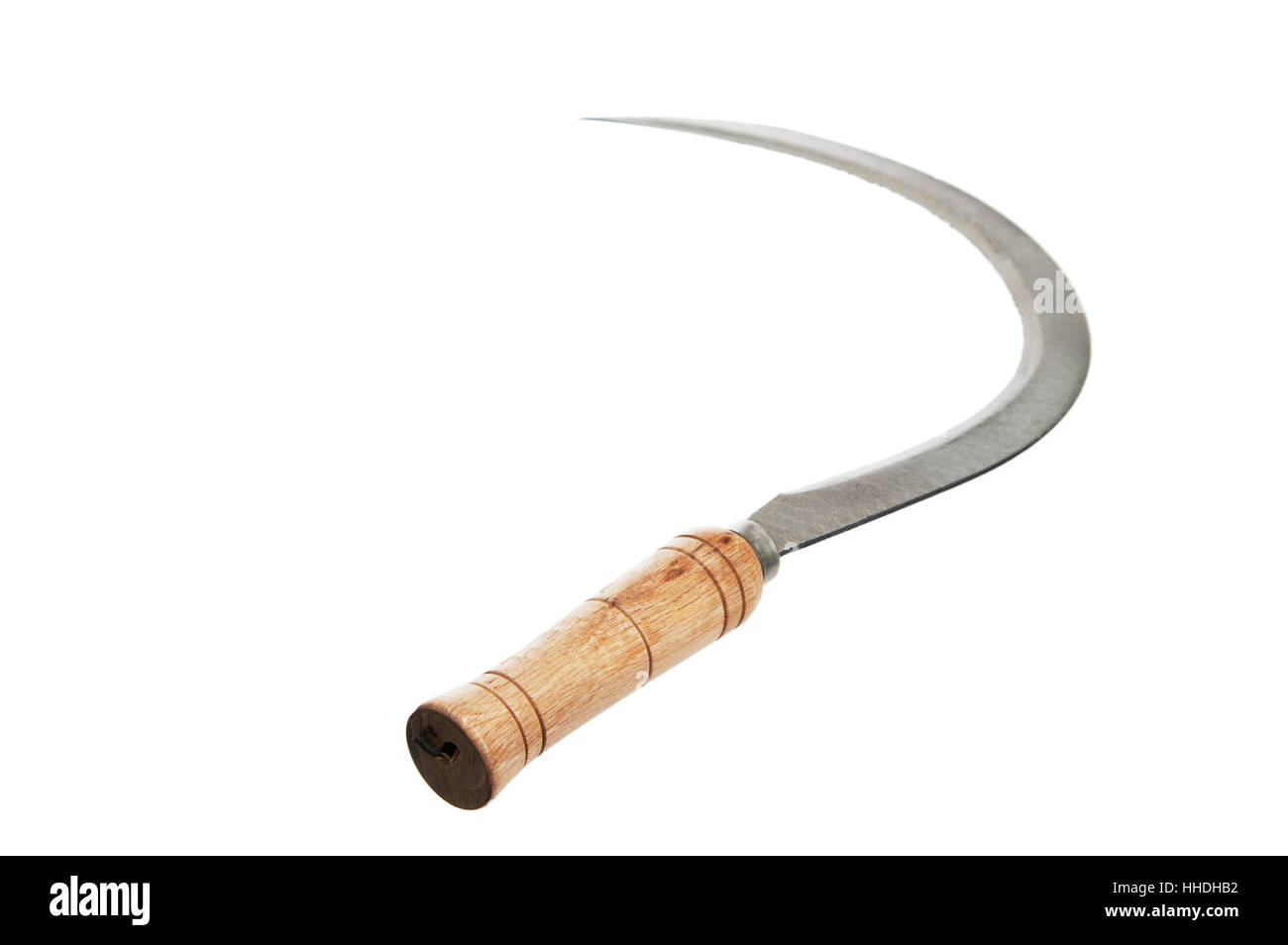Sickle, it is isolated on white Stock Photo - Alamy