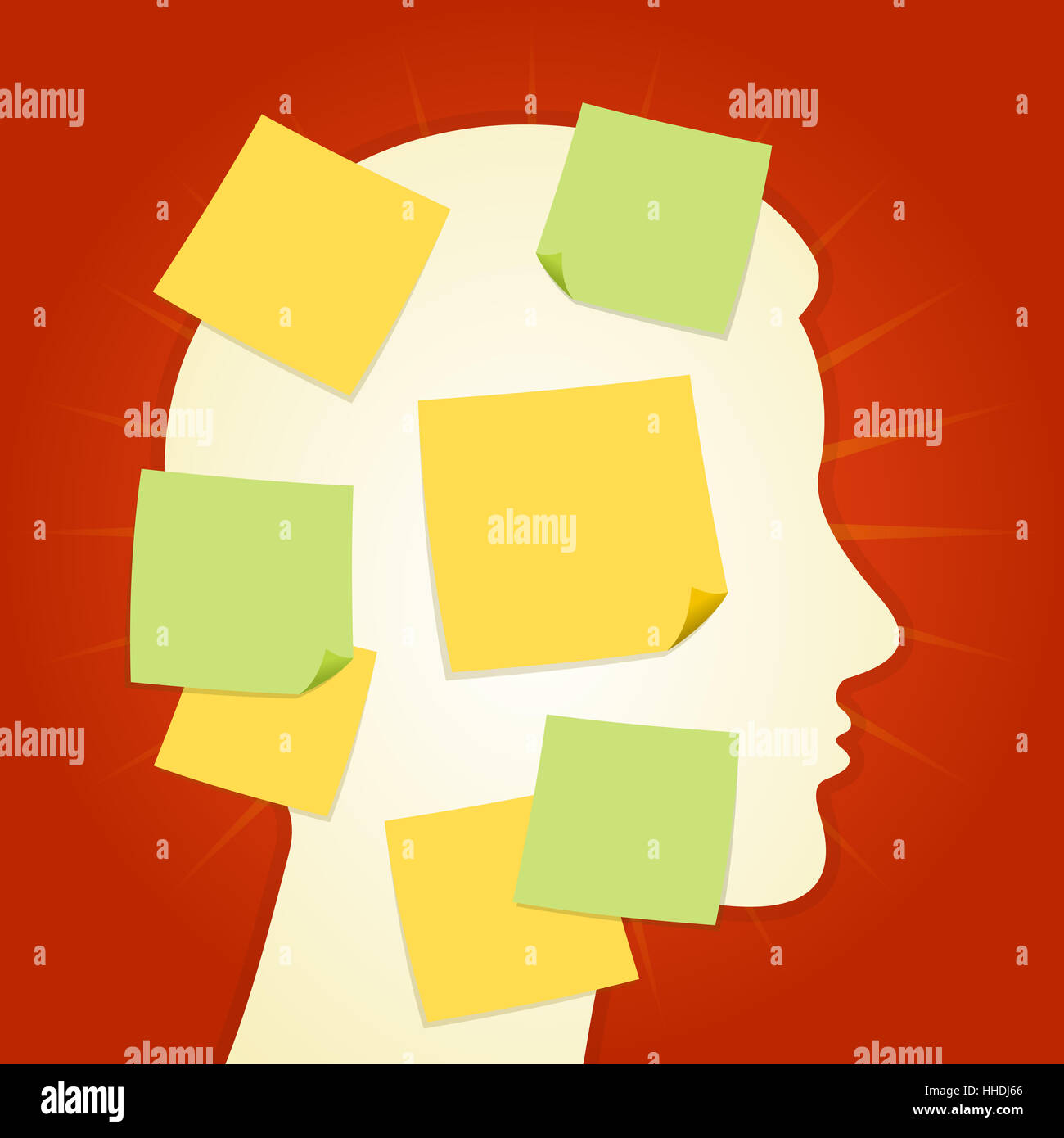 note, memo, green, illustration, backdrop, background, red, yellow ...