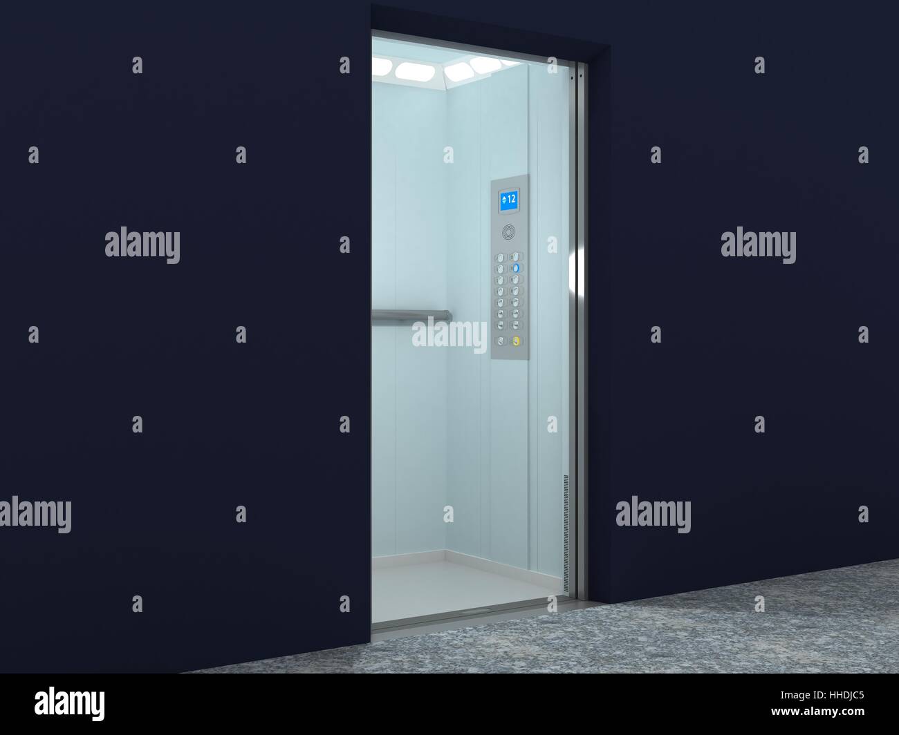 wait, waiting, hall, elevator, lift, corridor, board, colour, modern ...