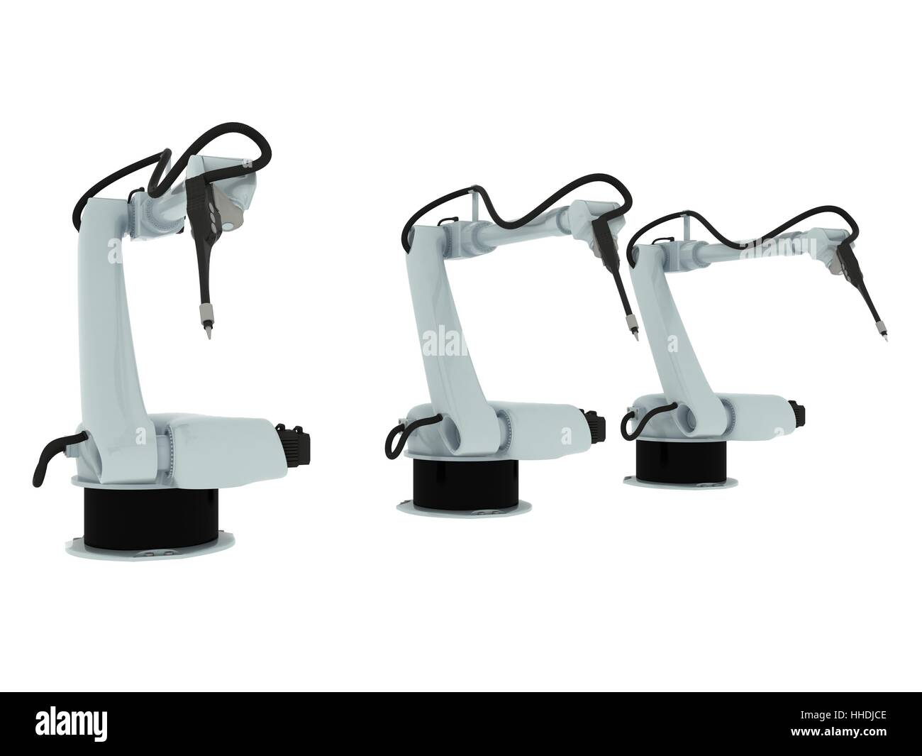 Industrial Robotic Arm Isolated On White Background Stock Photo - Alamy