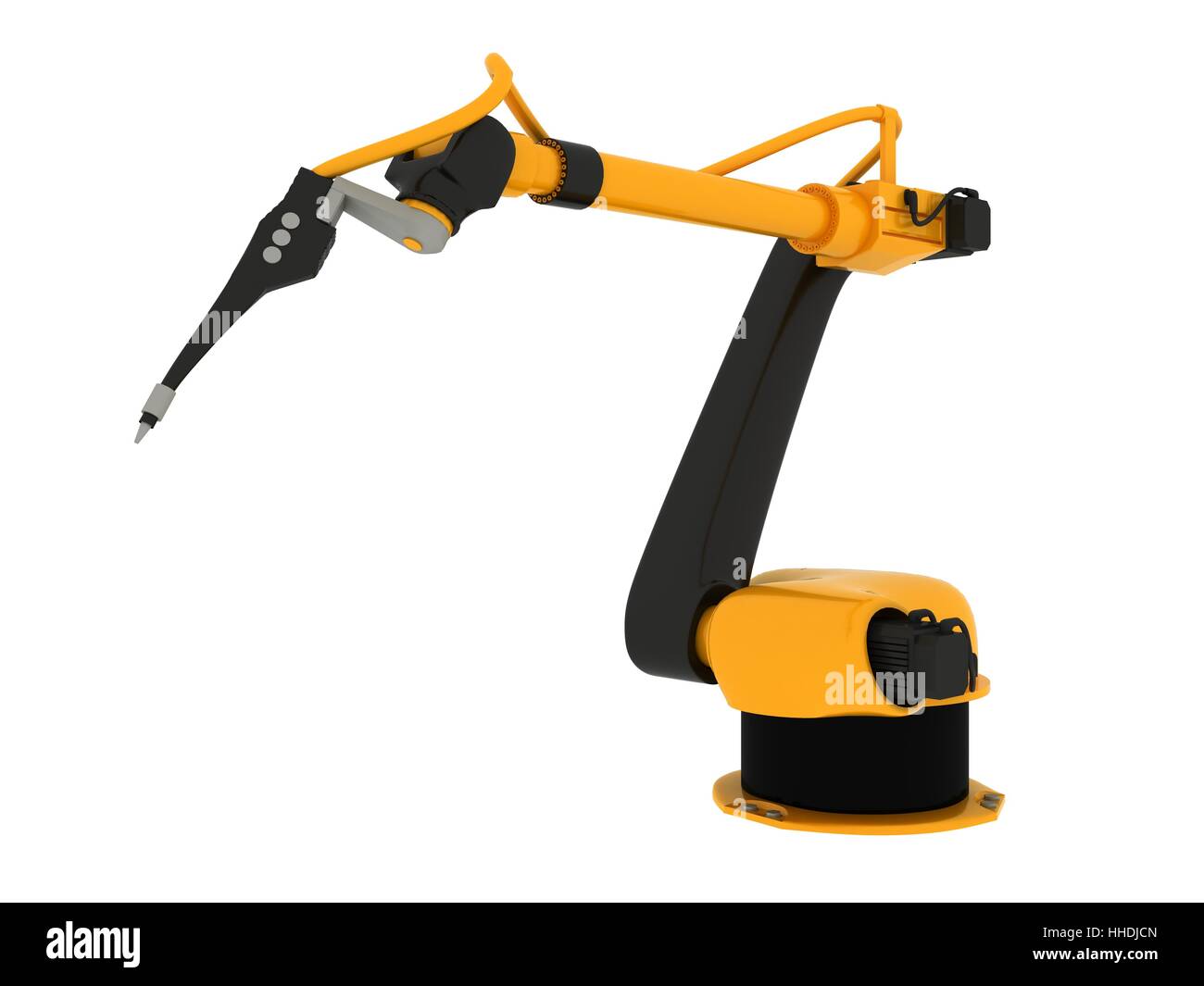 Industrial Robotic Arm Isolated On White Background Stock Photo - Alamy