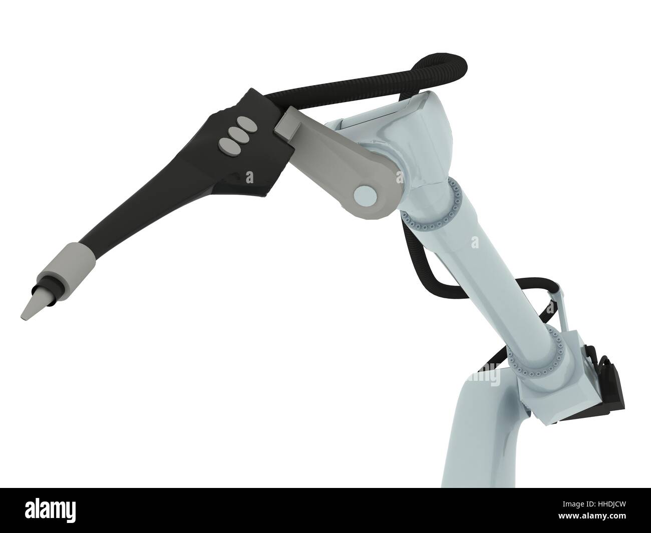 Industrial Robotic Arm Isolated On White Background Stock Photo - Alamy