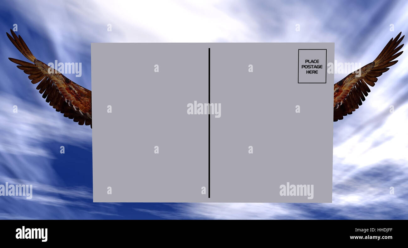 the postcard fly Stock Photo - Alamy