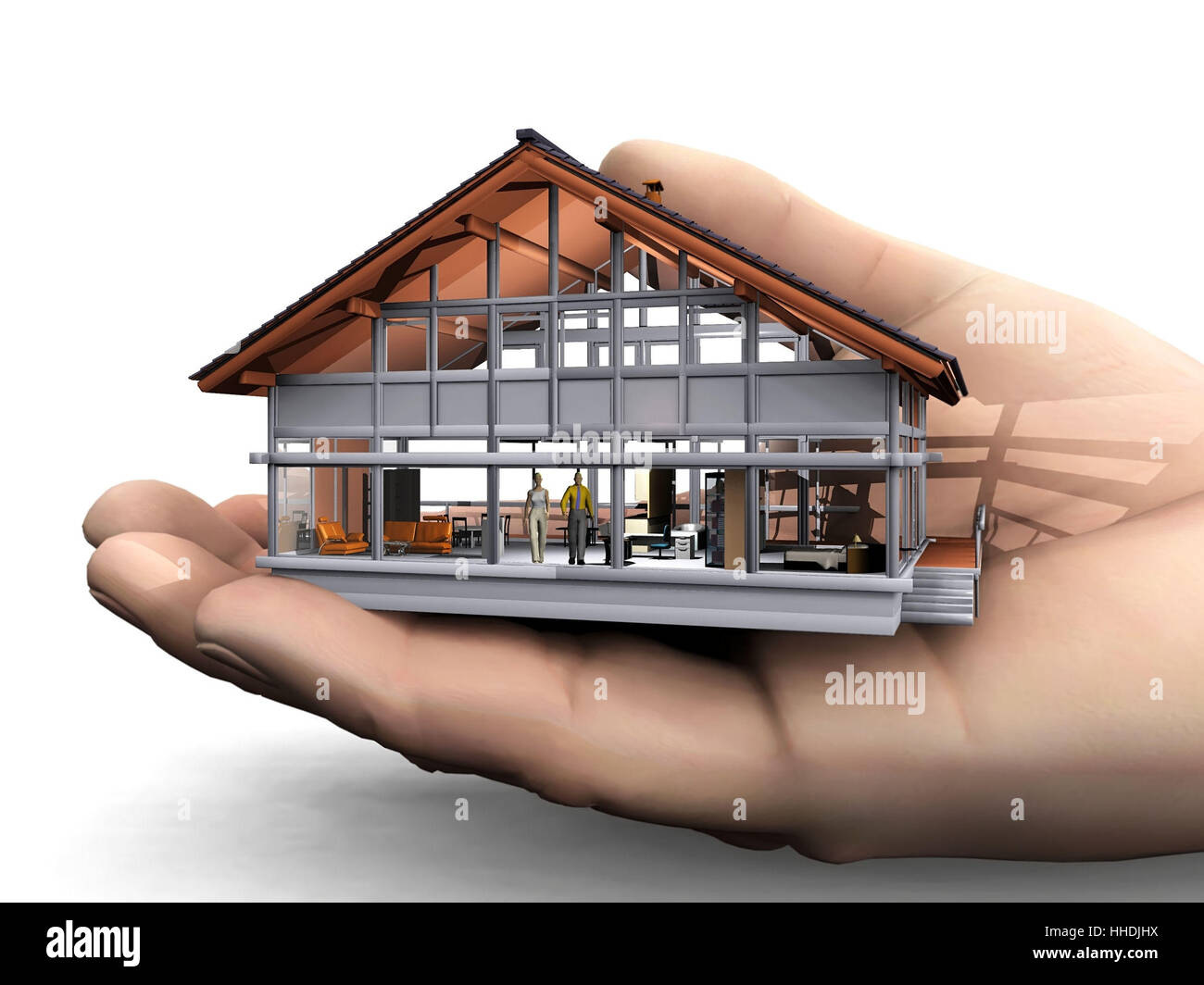 house in the hand Stock Photo - Alamy