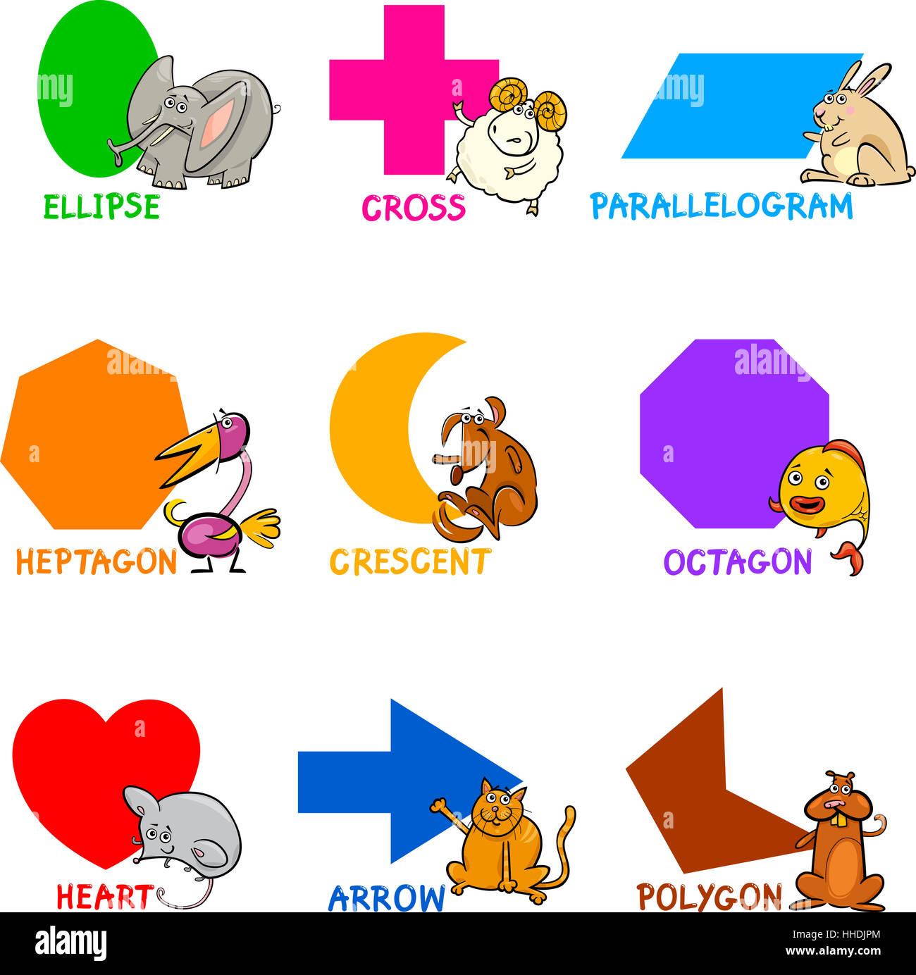 education, illustration, geometry, cartoon, ellipse, octagon, polygon ...