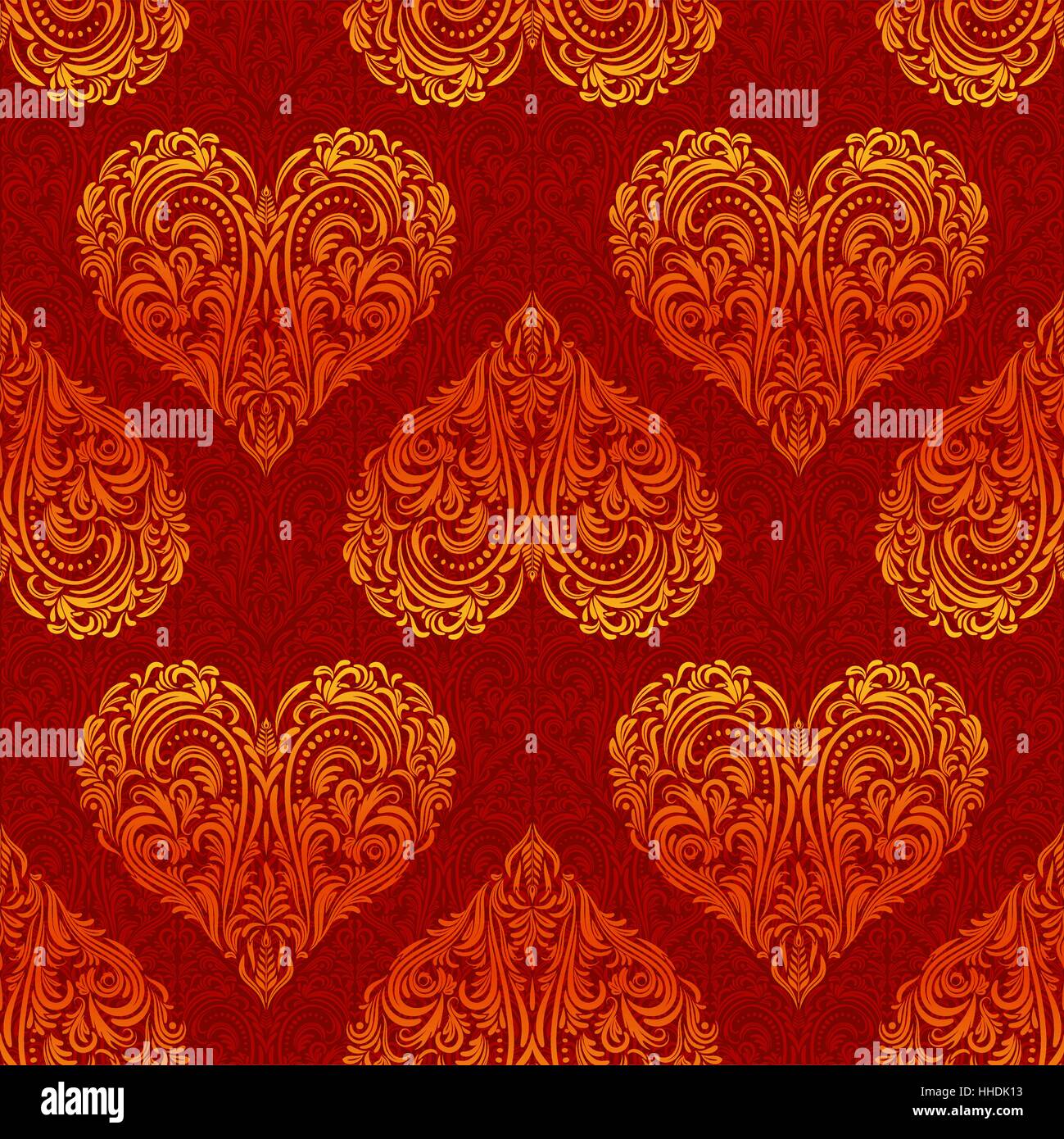 Seamless Pattern, Valentine Hearts Stock Vector Image & Art - Alamy