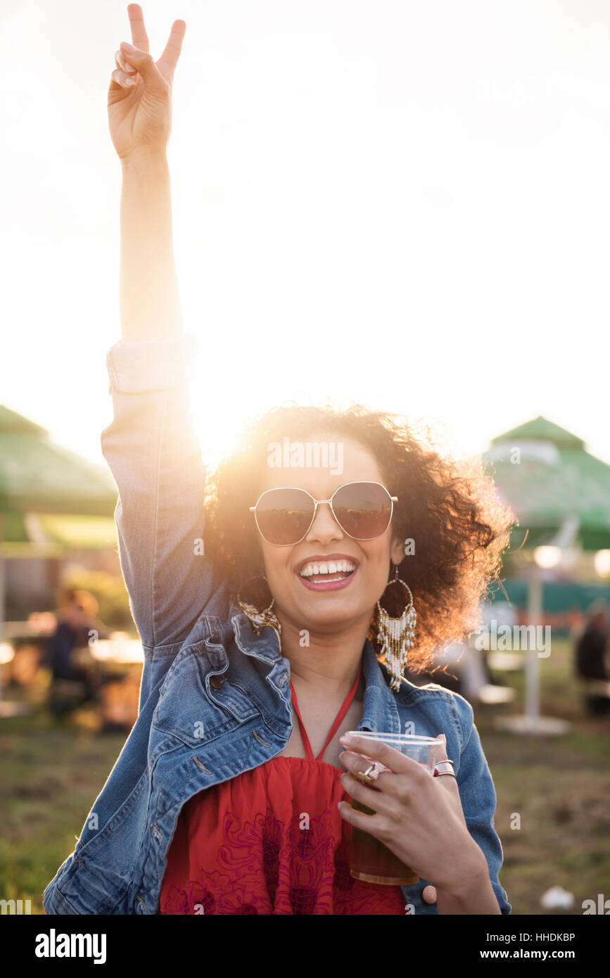 She feels really free right now Stock Photo - Alamy