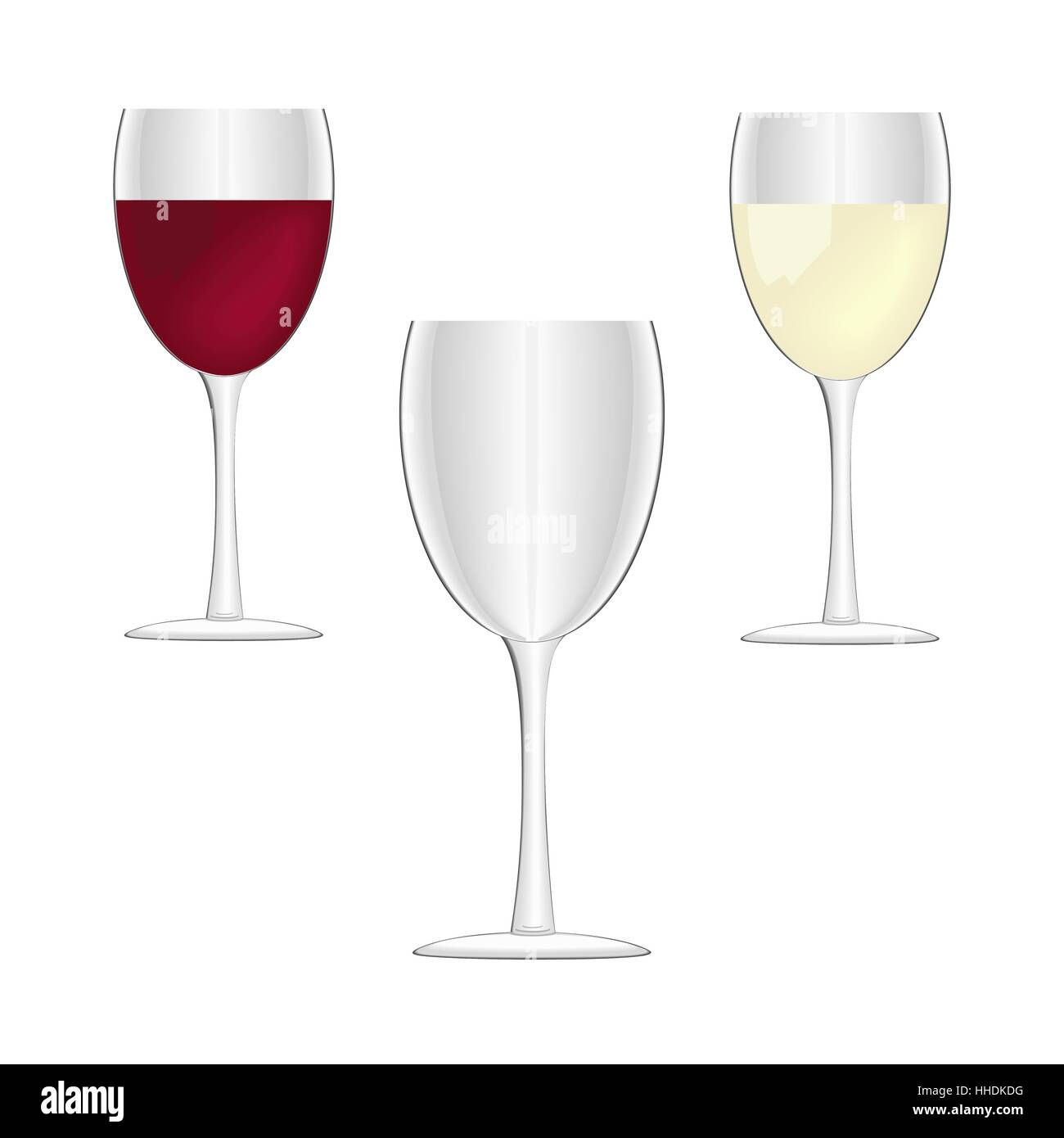 Set transparent wine glasses on Stock Vector Images - Alamy