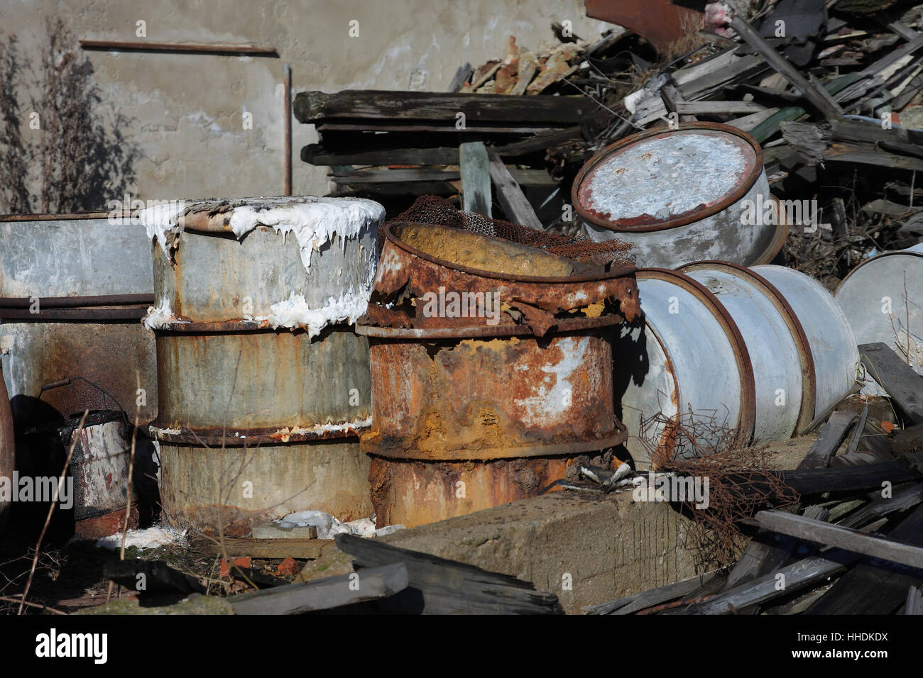 Biohazard waste barrels hi-res stock photography and images - Alamy