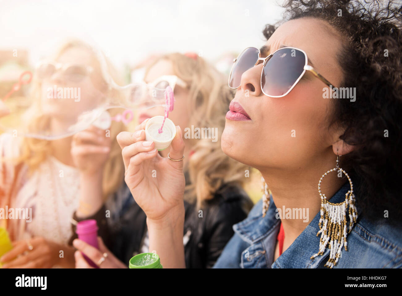 Many colorful and amazing soap bubbles Stock Photo - Alamy