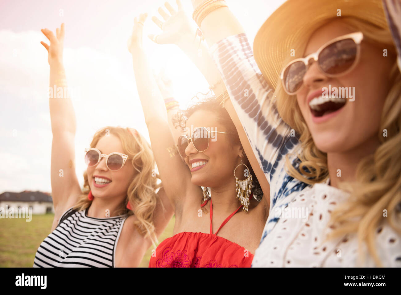 Annual festival with best friends Stock Photo - Alamy