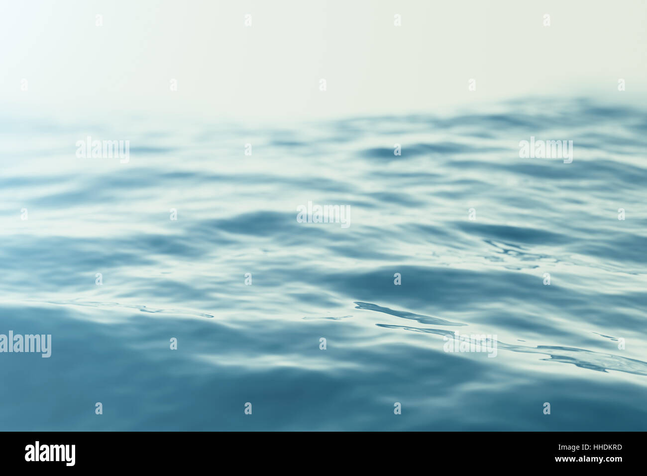 Sea, ocean wave and blue sky background with focus effects. 3d ...