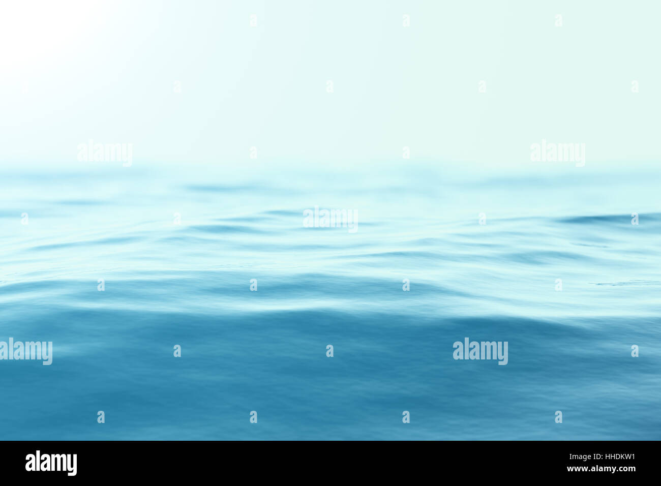 Sea, ocean wave low angle view and blue sky background with focus ...