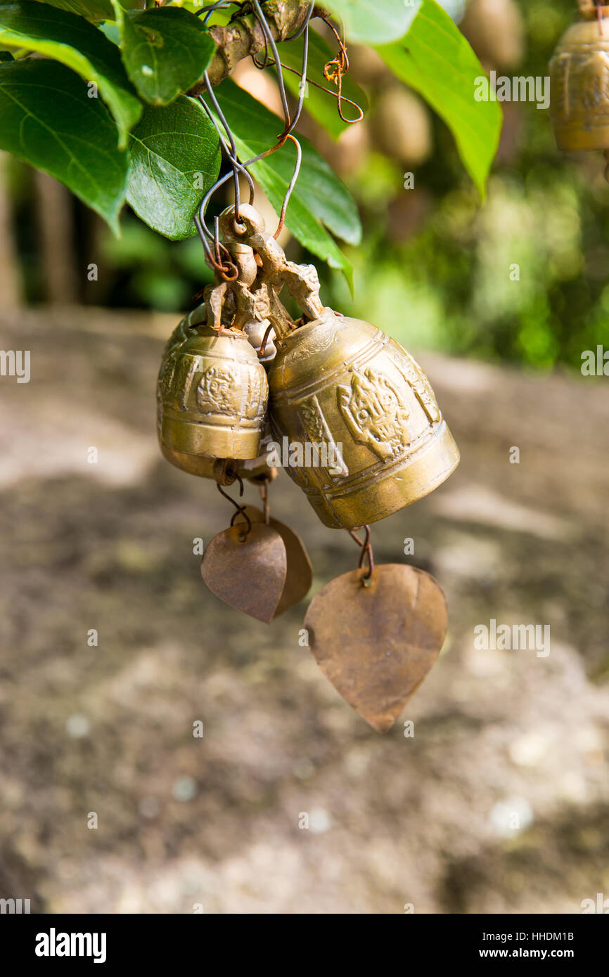 Tradition asian bells in Buddhism temple in Phuket island,Thailand ...