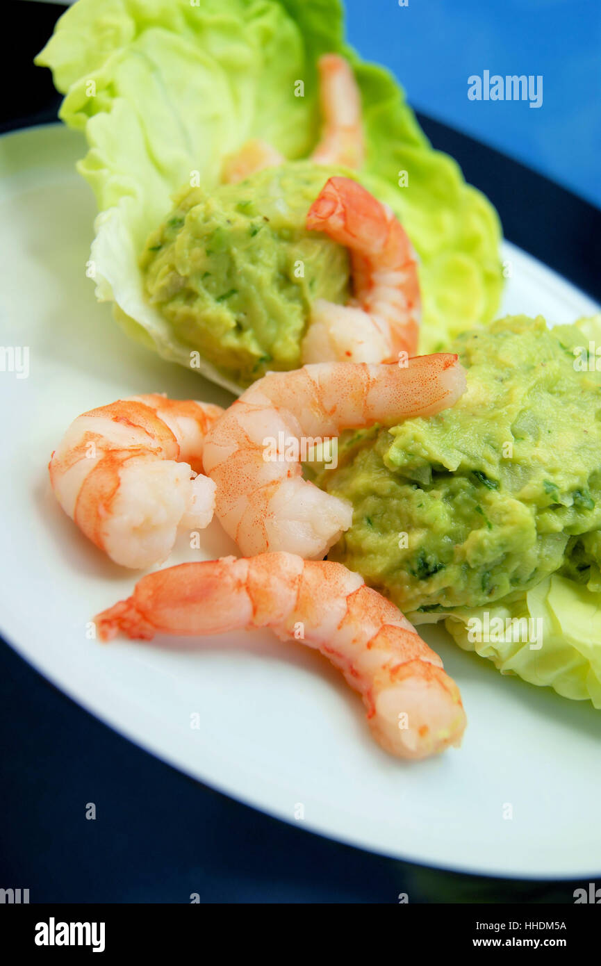 avocado mousse with shrimp Stock Photo - Alamy