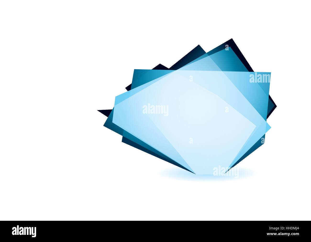 Blue glass shard icon with white background and copyspace Stock Photo ...