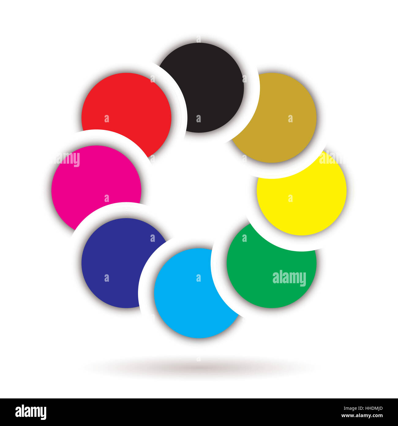Overlapping circles abstract background Cut Out Stock Images & Pictures ...