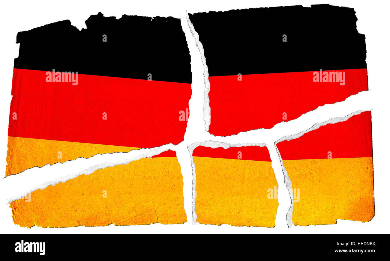 retro, vintage, broken, germany, german federal republic, flag, german ...