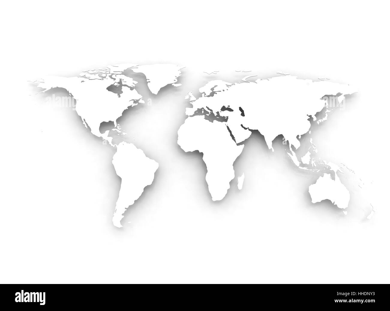 Globe Map Of The World Black And White