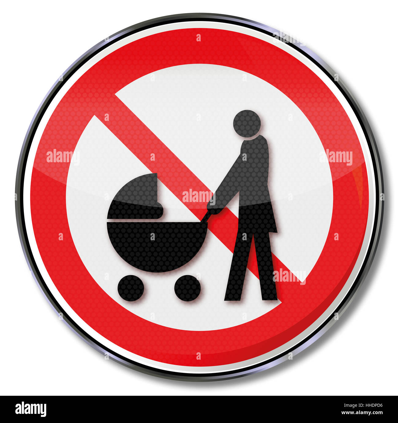 sign no strollers on the escalator Stock Photo - Alamy