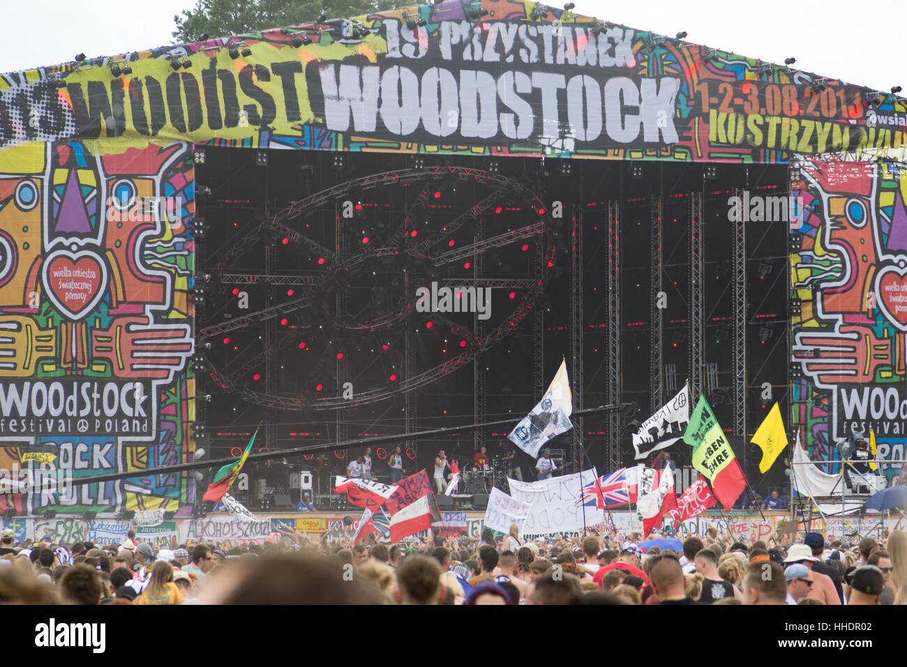 Kostrzyn, Poland August 1, 2013 Woodstock Festival Poland. The festival ...