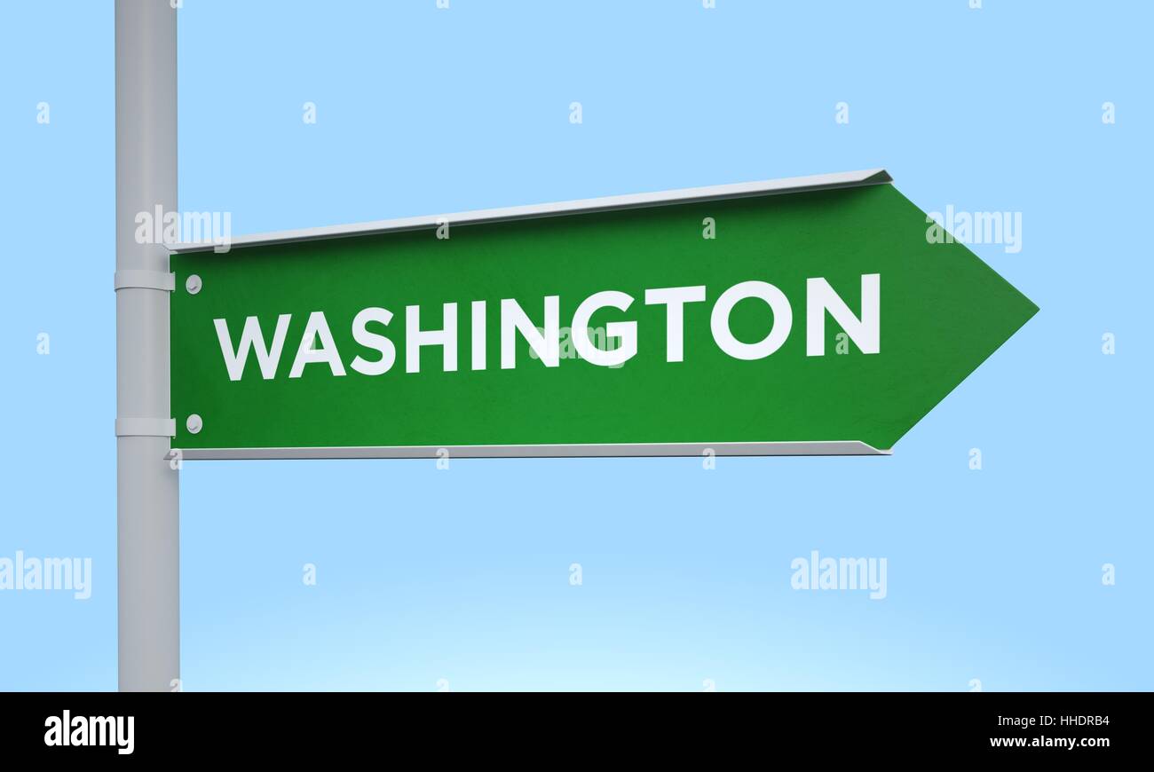 3d rendering Green signpost Stock Photo - Alamy