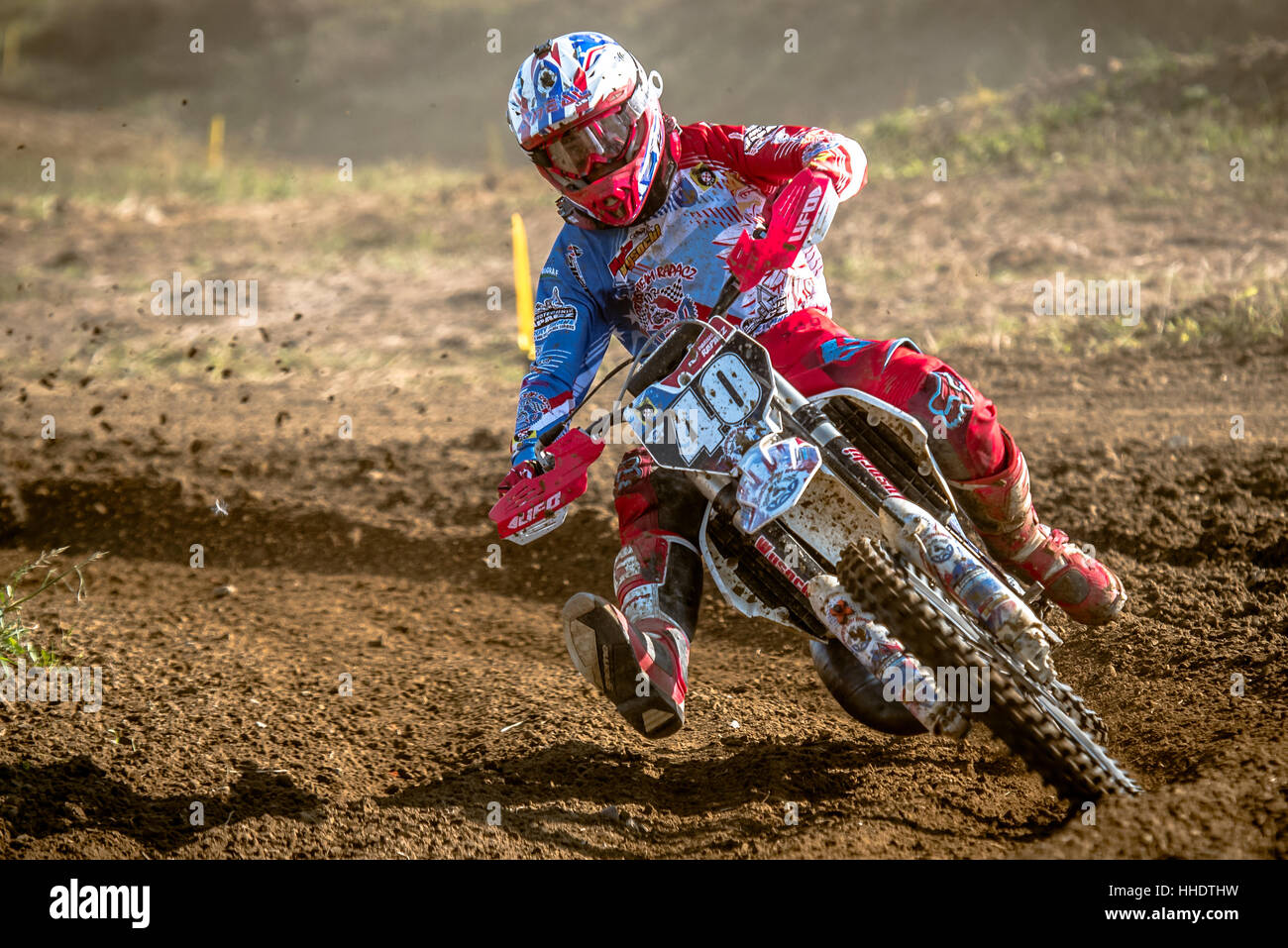 motocross rider in the race Stock Photo - Alamy
