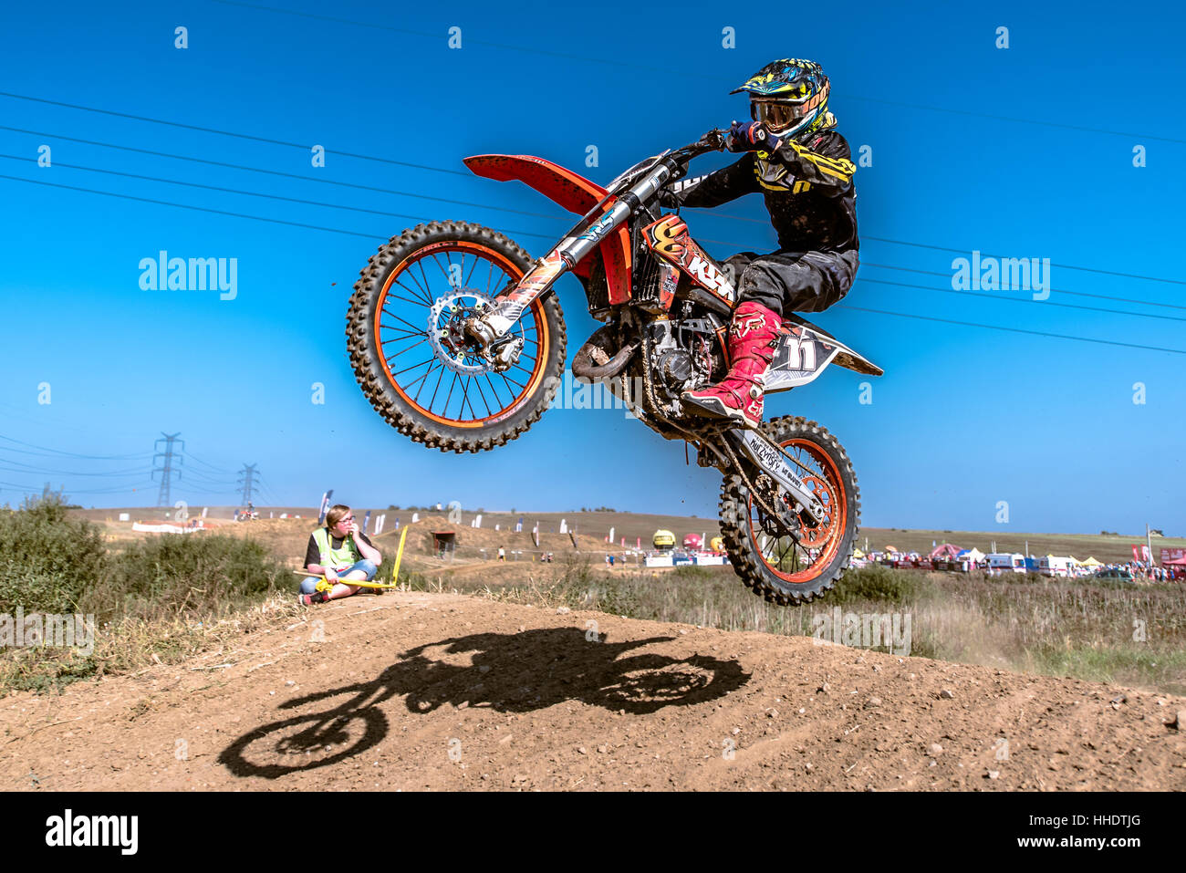 motocross rider in the race Stock Photo - Alamy