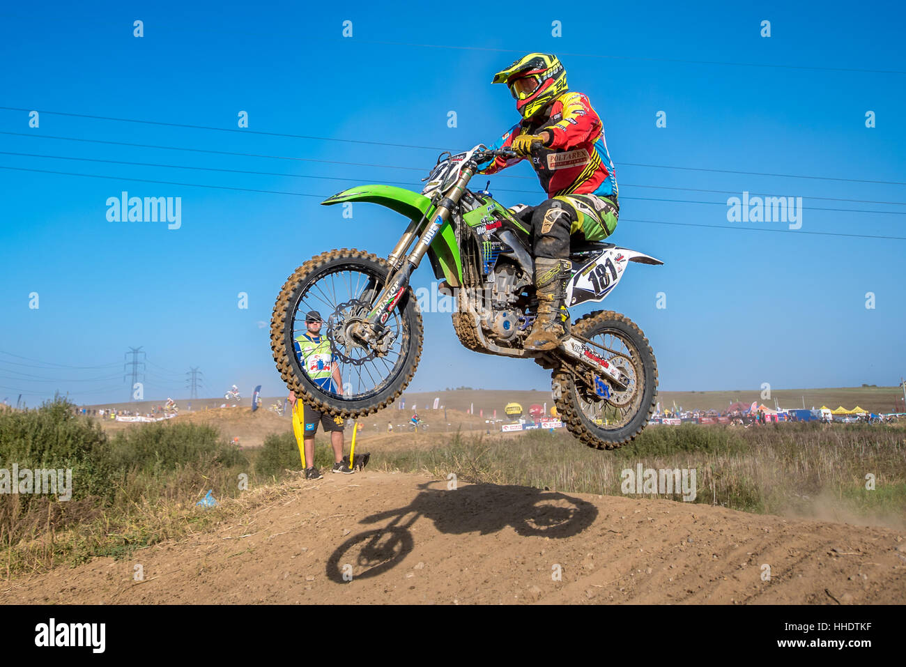 motocross rider in the race Stock Photo - Alamy