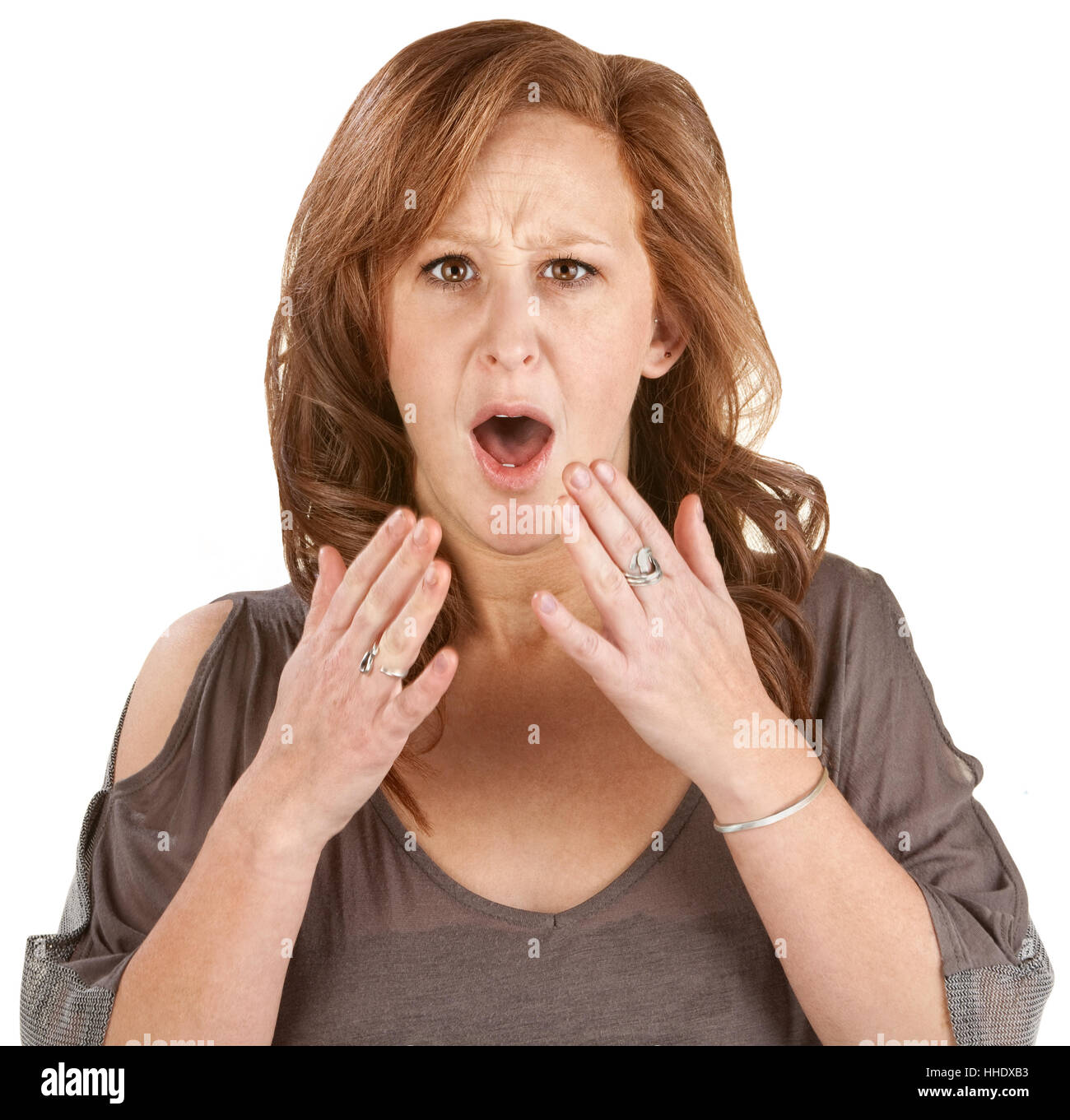 Shocked disgusted young woman hi-res stock photography and images - Alamy