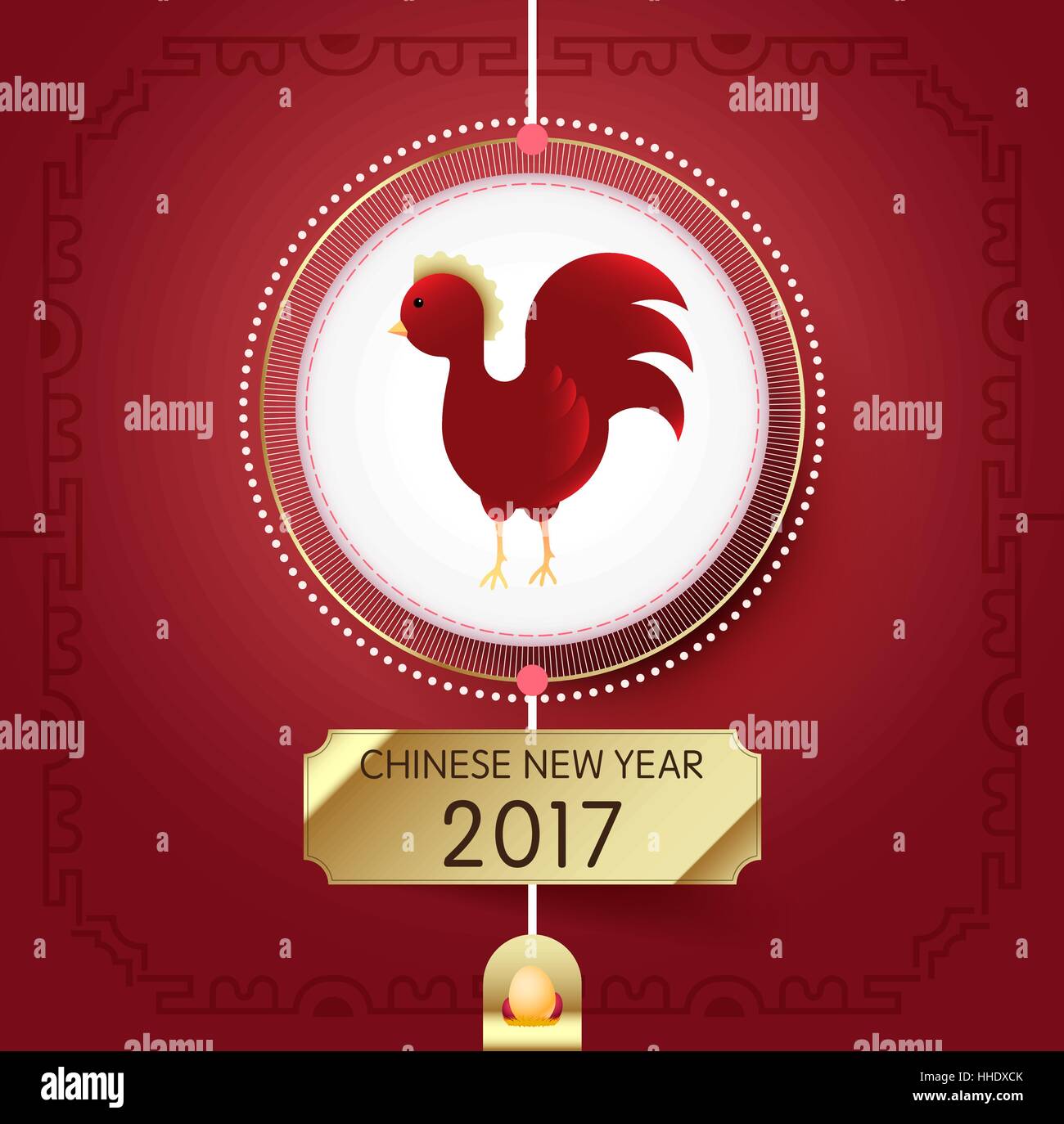 Year rooster design chinese new hi-res stock photography and images - Alamy